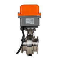 China Quick-install Design Tri-Clamp Butterfly Valve with IoT Mini Actuator for Data Center Liquid Cooling for sale