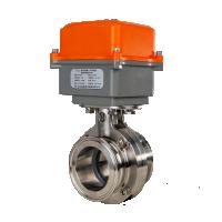 China Quick-install Design Tri-Clamp Butterfly Valve with IoT Mini Actuator for Data Center Liquid Cooling for sale