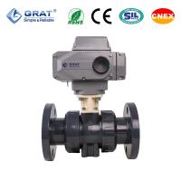 China UPVC Electric Ball Valve DN15-DN100 Lightweight Corrosion Resistant PVC Motorized Valve for Chemical Fluid Control for sale
