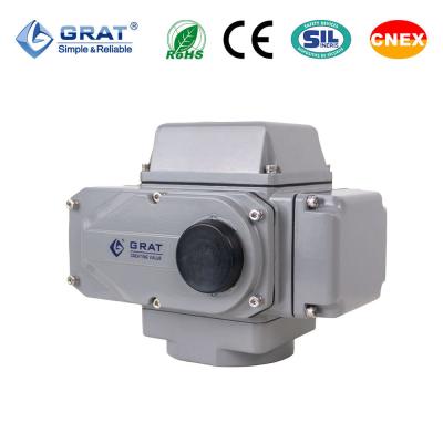 China GRAT Quarter-turn Electric Actuator IP68 for Rotary Valve Ball Valve Butterfly Valve 4-20mA Control for sale