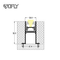 China Linear Waterproof LED Aluminum Profile 48*60mm Recessed LED Profile for sale