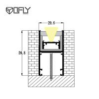 China LED Aluminum Profile With Diffuser 60*30mm Recessed Mounted LED Channel for sale