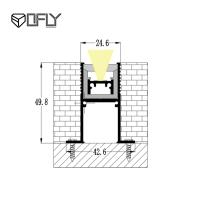 China Square Aluminum LED Profile Channel Recessed Floor Wall Ceiling Mounting for sale
