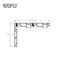 China Aluminum Alloy Surface Mounted LED Profile For Double Layers Curtain Lighting 150*100mm for sale