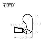 China Handrail LED Aluminum Profile Waterproof Public Place Armrest Lighting for sale