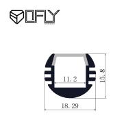 China Round Bottom Aluminium LED Mounting Profile 2m Anodized For Kitchen Living Room for sale