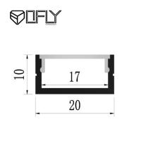 China Milky Frosted Opal Cover Surface Mounted LED Profile For Ceiling Cabinet Lighting 20*10mm for sale