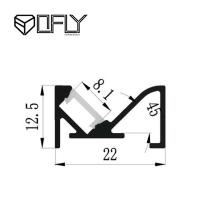 China Oblique Illumination Surface Mounted Aluminium LED Profile For Cabinet Lighting 22*12.5 for sale