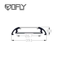 China 39.1*8.8mm Surface Mounted LED Profile LED Aluminium Profile For Cabinet Light for sale