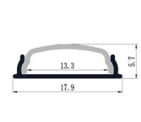 China 18X6mm LED Aluminum Profile Flexible Shaped Lights Surface Mounted LED Profiles for sale