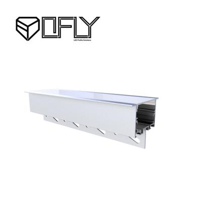 China Opal Recessed Led Strip Lighting Channel 6063 T5 Aluminium Material 65mm X 55mm for sale
