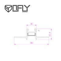 China 17mm Rimless Aluminum Led Profile , Opal Led Strip Light Aluminum Channel for sale