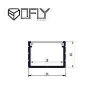China 18*13mm Surface Mounted LED Profile Aluminium Extrusion Profile for Led Strip Lighting for sale