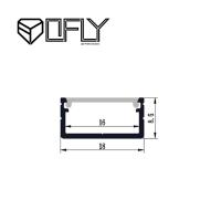 China Surface Mounted LED Profile 18*8mm LED Alu Profile Aluminium Extrusion Profiles for sale