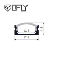 China Surface Mounted Aluminium LED Profile Extrusion 17.3*8.2mm For LED Strip for sale