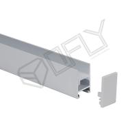 China Prismatic Cover Anti-Dazzle Aluminium LED Channel Surface Mounted LED Profile for sale