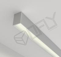 China Prismatic Cover Anti-Dazzle Aluminium LED Channel Surface Mounted LED Profile for sale