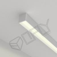 China Surface Mounted Aluminum LED Profile Prismatic Cover Anti-Dazzle For LED Strip Light for sale
