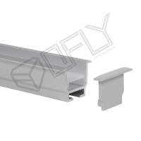China 22*16mm Aluminum Recessed LED Profile Anti-Dazzle Prismatic Cover For LED Strip Lighting for sale