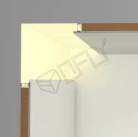 China 40*16mm Plaster LED Alu Profile With PC Cover For LED Strip Lighting for sale