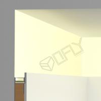 China 40*16mm Plaster LED Alu Profile With PC Cover For LED Strip Lighting for sale