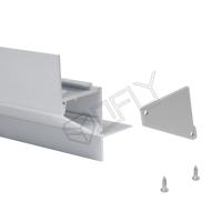 China 60*55mm Ceiling Plaster LED Alu Profile With PC Cover For LED Strip Lighting for sale