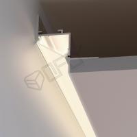 China 60*55mm Ceiling Plaster LED Alu Profile With PC Cover For LED Strip Lighting for sale