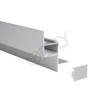 China 70*55mm Ceiling Plaster LED Alu Profile With PC Cover , Mounted Drywall LED Profile for sale