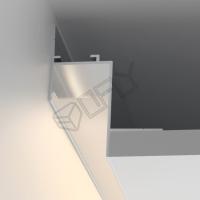 China 70*55mm Ceiling Plaster LED Alu Profile With PC Cover , Mounted Drywall LED Profile for sale