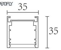 China YD-2425 35x35mm Bendable LED Profile Can Bend By Hand for sale