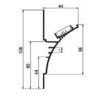 China YD-44108 Led Aluminum Profile For Wall Washing Light LED Profile For Wall lighting for sale