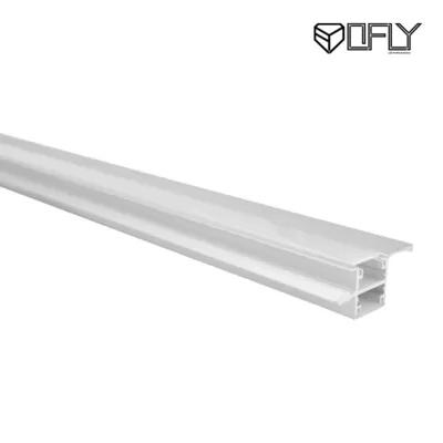China Customizable Length Aluminium LED Profile with Milky Clear Frosted Opal Cover for LED Strips up to 8mm for sale