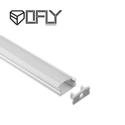 China Customizable Length Aluminium LED Profile with Anodized Finish and Powder Coated or Brushed Surface Options for sale