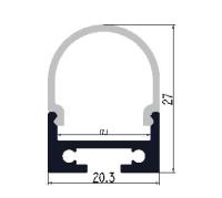 China Suspended LED Profile with 6063 T3-T8 Aluminum Alloy and Anodized Surface in 1-4m Customizable Length for sale