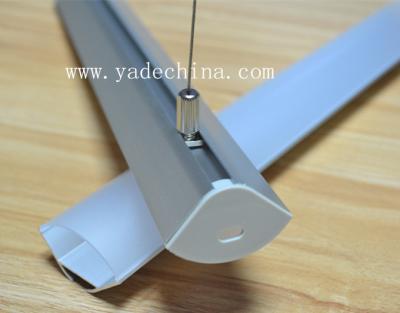 China IP44 Rated LED Aluminum Profile with Frosted Glass Shade and Customizable Length for Suspended LED Lighting for sale
