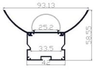 China 6063 T3-T8 Aluminum Alloy Suspended LED Profile with Anodized Surface and Customizable Length for sale