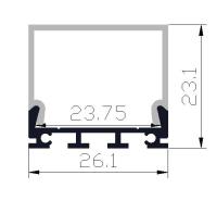 China 6063 T5 Aluminum Alloy Suspended LED Profile with Anodized Surface and Customizable Length for LED Strip Lights for sale