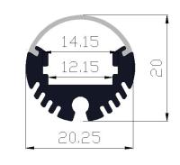 China 6063 T3-T8 Aluminum Alloy Suspended LED Profile with Anodized Surface and Customizable Length for sale