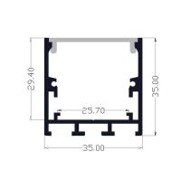 China Suspended LED Profile with 6063 T3-T8 Aluminum Alloy and Anodized Surface for Customizable Length LED Strip Channel for sale
