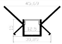 China 6063 T3-T8 Aluminum Alloy Gypsum Plaster LED Profile with Embedded Installation and Customized Length Options for sale