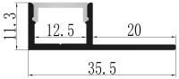 China 6063 T3-T8 Aluminum Alloy LED Aluminum Profile with Anodized Finish and Customized Length Available for sale