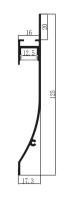 China Trimless Dry Wall LED Profile 17.3*125mm with 6063 T3-T8 Aluminum Alloy for Baseboard Lighting for sale