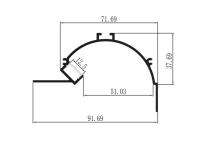 China Trimless Aluminum LED Profile with 6063 T3-T8 Alloy Anodized Surface Finishing and Customized Length for Sky Linear Lighting for sale