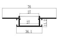 China Trimless Aluminum LED Profile with 6063 T3-T8 Alloy and Anodized Surface for Sky Linear Lighting for sale