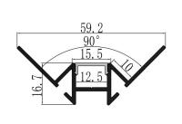 China Trimless Aluminum LED Profile with 6063 T3-T8 Aluminum Alloy Anodized Surface Finishing and Customized Length Options for sale