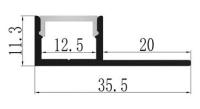 China High Quality 6063 T3-T8 Aluminum Alloy LED Aluminum Profile with Anodized Surface Finishing and Customized Length for Dry Wall Lighting for sale