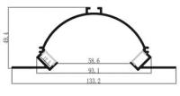 China 6063 T3-T8 Aluminium Alloy LED Profile with Anodized Surface Finishing for Embedded Dry Wall Installation for sale
