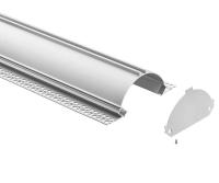 China 6063 T3-T8 Aluminium Alloy LED Profile with Anodized Surface Finishing for Embedded Dry Wall Installation for sale