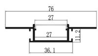 China 6063 T3-T8 Aluminum Alloy Anodized Trimless LED Aluminum Profile with Customized Length for Dry Wall Lighting for sale