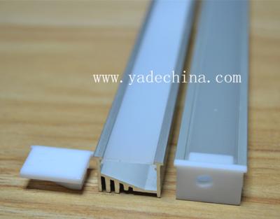China 6063 T5 Aluminum Alloy Recessed LED Profile with Anodized Surface and Customized Length for sale